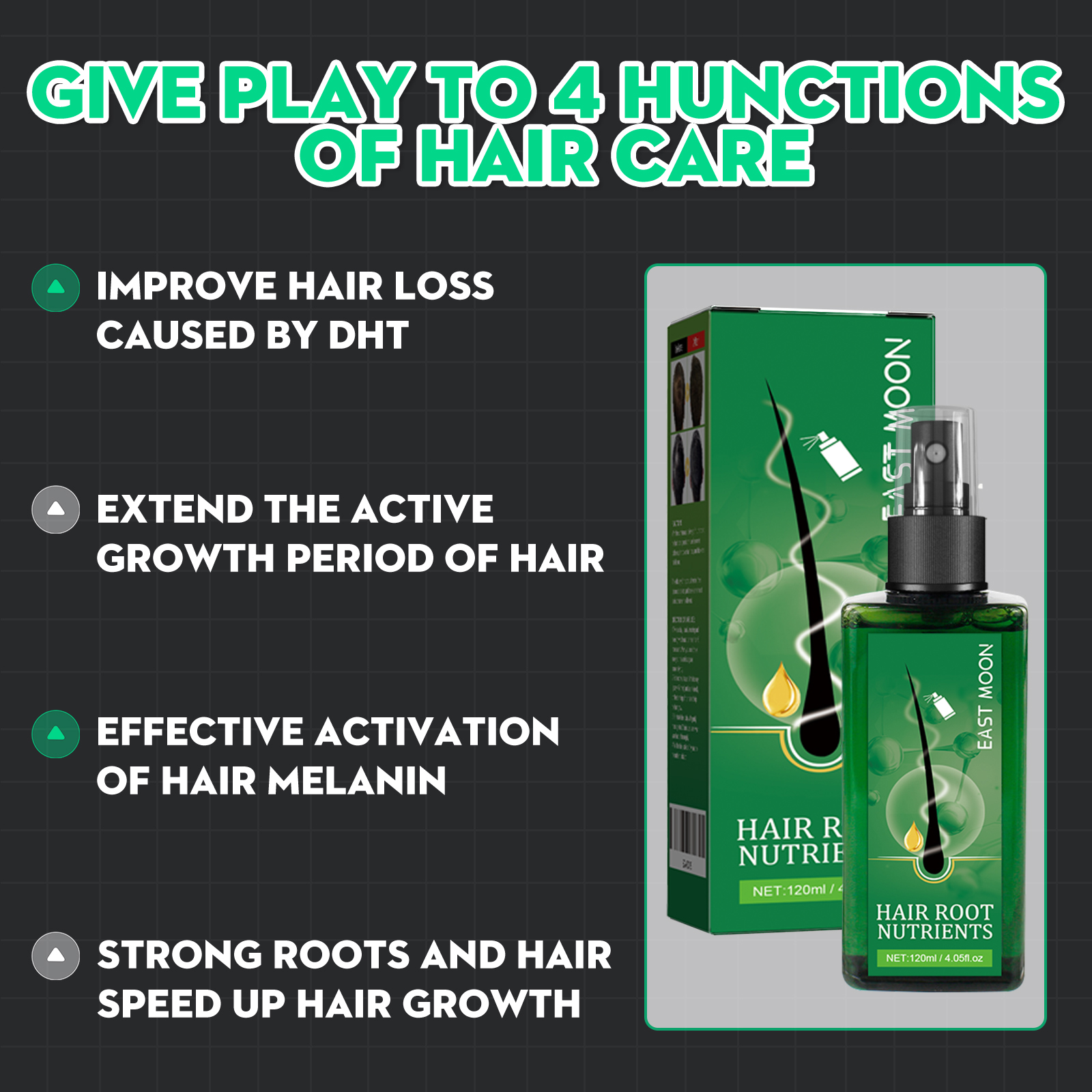 East Moon 男士头发精华液 护发固发发际线滋养护理头发精华液-EM标nssfy926sy01-120ml盒装-西之月全球货盘网