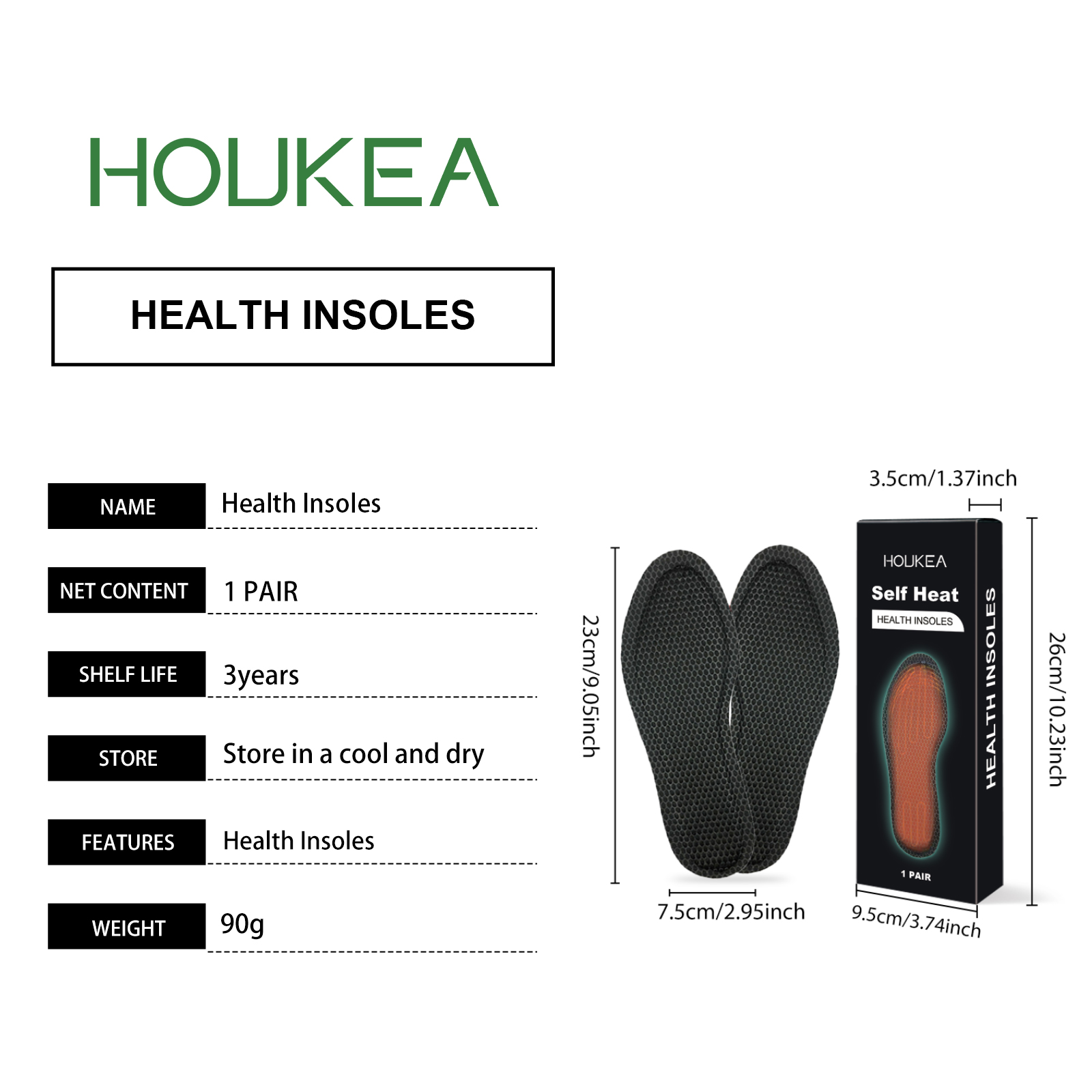 Houkea 鞋垫 骑行滑雪户外鞋垫舒适支撑防滑耐磨耐用轻巧鞋垫-HK-B05-0027-01-西之月全球货盘网