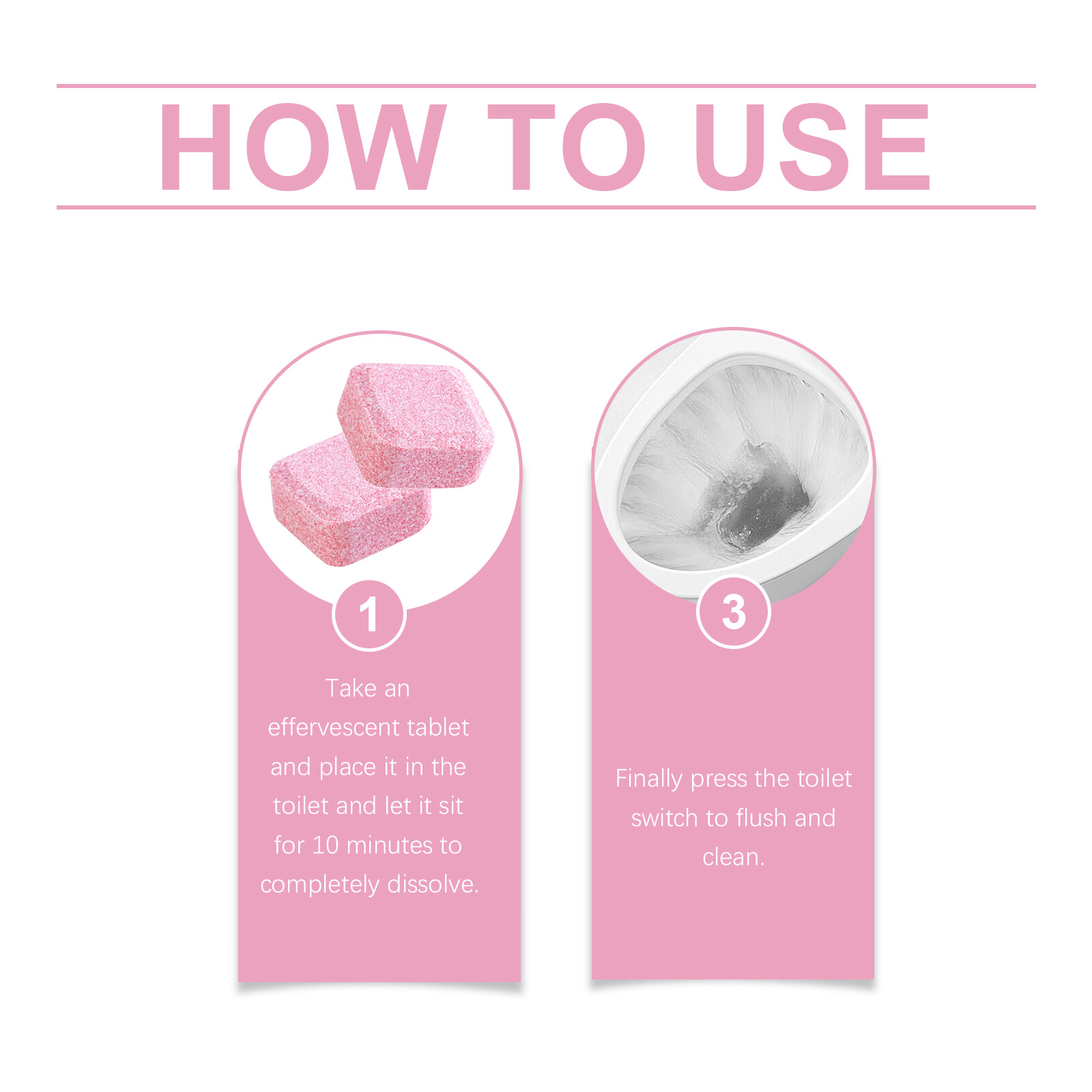 Jue Fish Toilet Toilet Cleaning Effervescent Tablet, Quick Dissolving ...