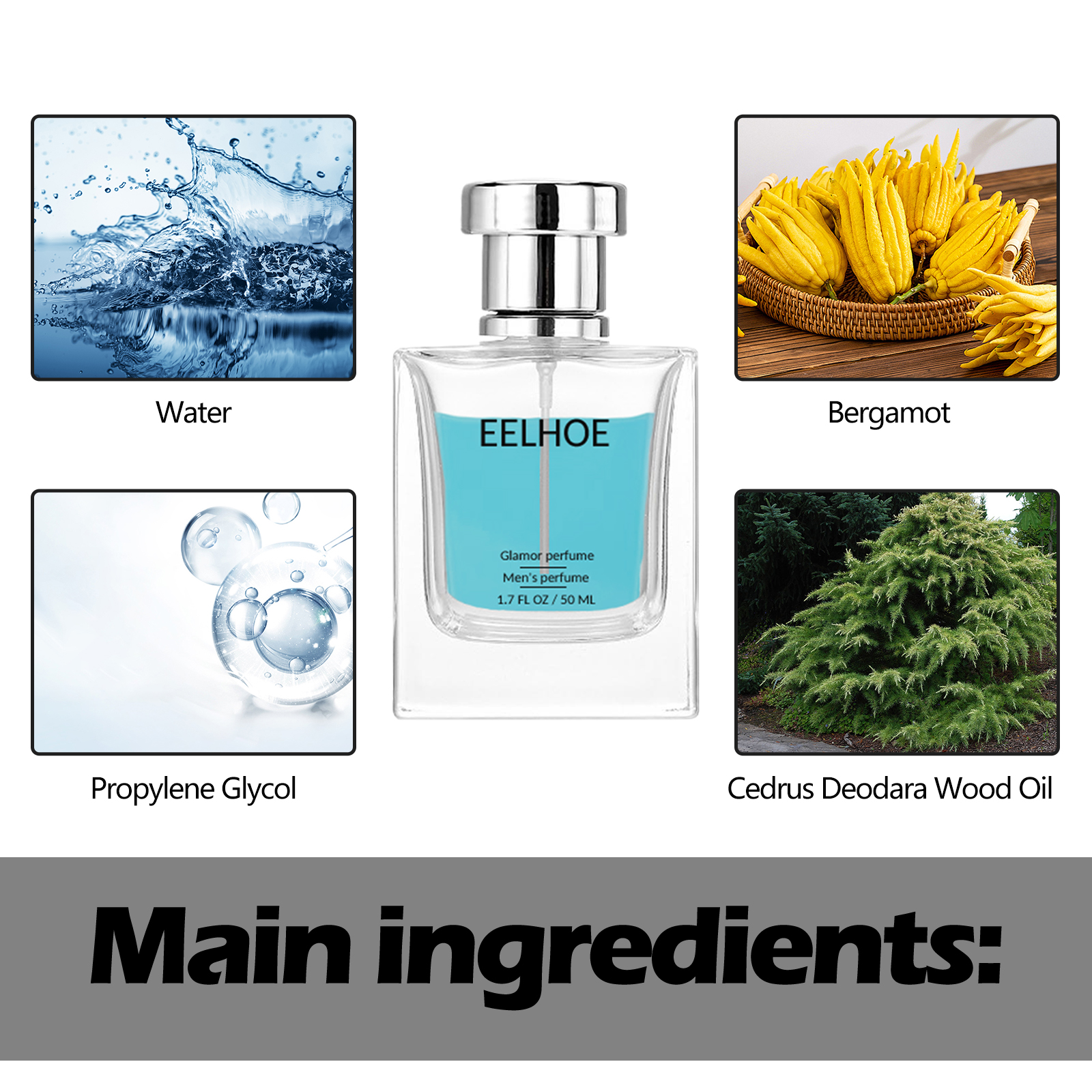 EELHOE 信息素香水 清爽温和不刺鼻持久留香自然香氛约会小众香水-EEA03-A247-50-BK1-一件代发 - 西之月