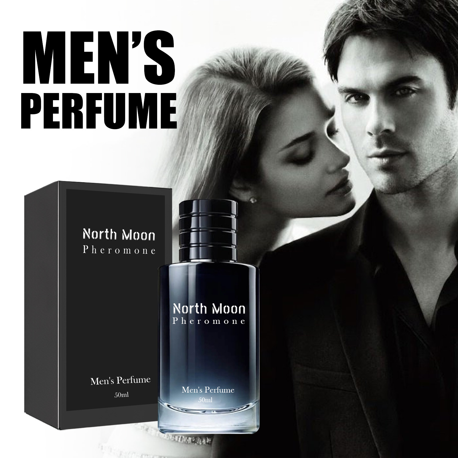 North Moon 男士香水 持久淡香清新小众香水男女情调气氛约会香水-NOA03-A015-50-BK1-一件代发 - 西之月