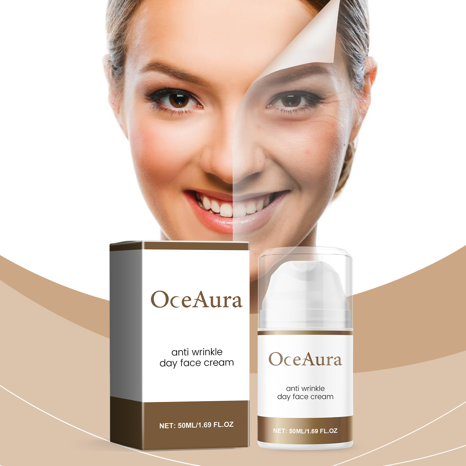 OceAura 胶原蛋白面霜 保湿补水滋养面部肌肤自然光泽细腻嫩肤霜-OCA05-A003-50-WH1-西之月全球货盘网