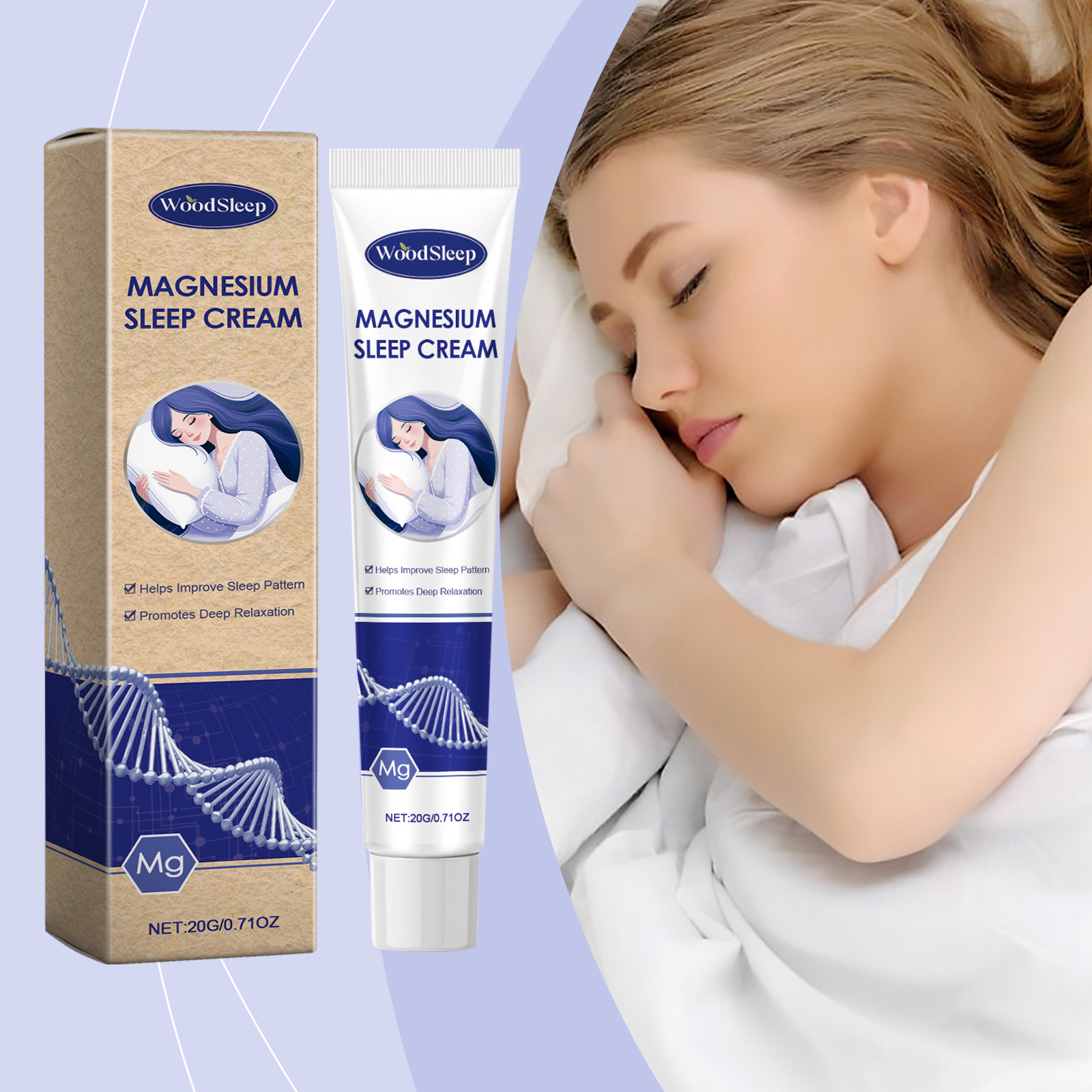 WoodSleep 镁睡眠霜 改善入睡缓解身体疲劳睡眠不适缓解呵护睡眠霜-WOB07-A003-20-BU1-西之月全球货盘网