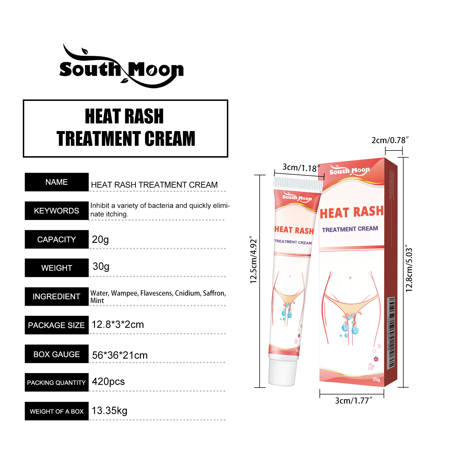 South Moon 女士身体护理膏 缓解身体不适止痒清洁异味外用护理膏-syg1019gw01-20g-西之月全球货盘网